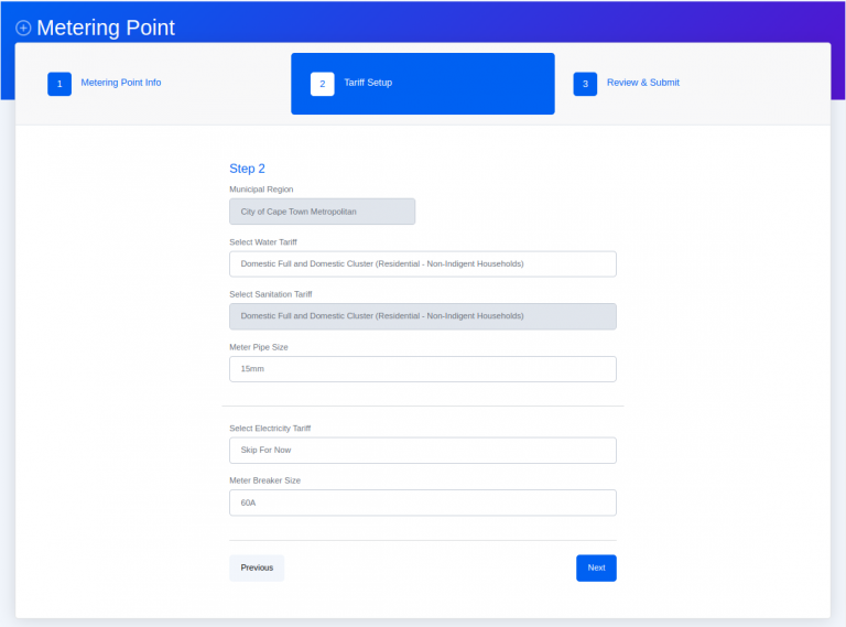 Edit Metering Point - Smart-View Technology