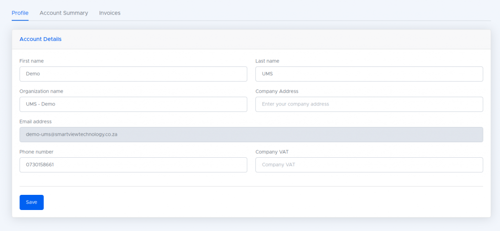 Update Profile - Smart-View Technology